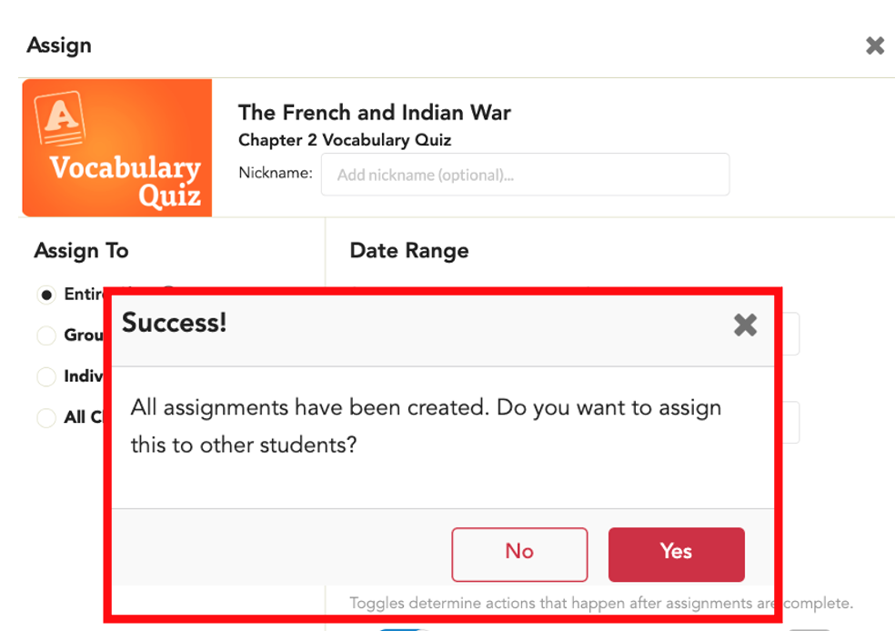 How to Create an Assignment and Locate an Existing Assignment