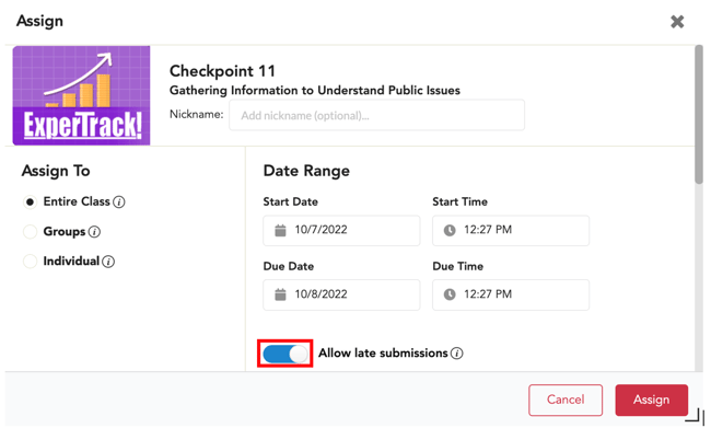 How to Allow Late Submissions