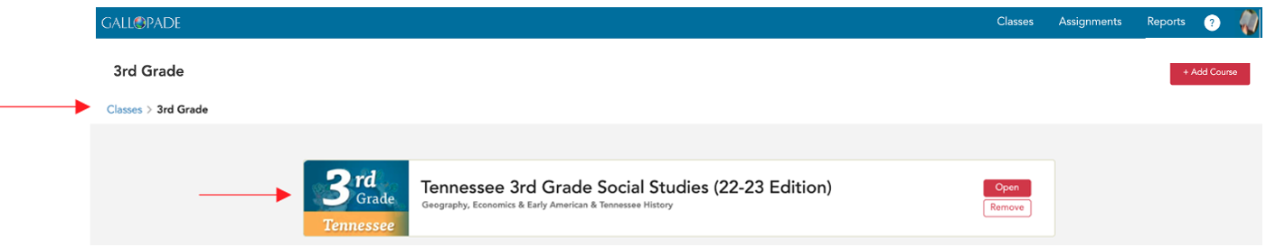 How to Add the Gallopade Curriculum (Course Content) to a Class